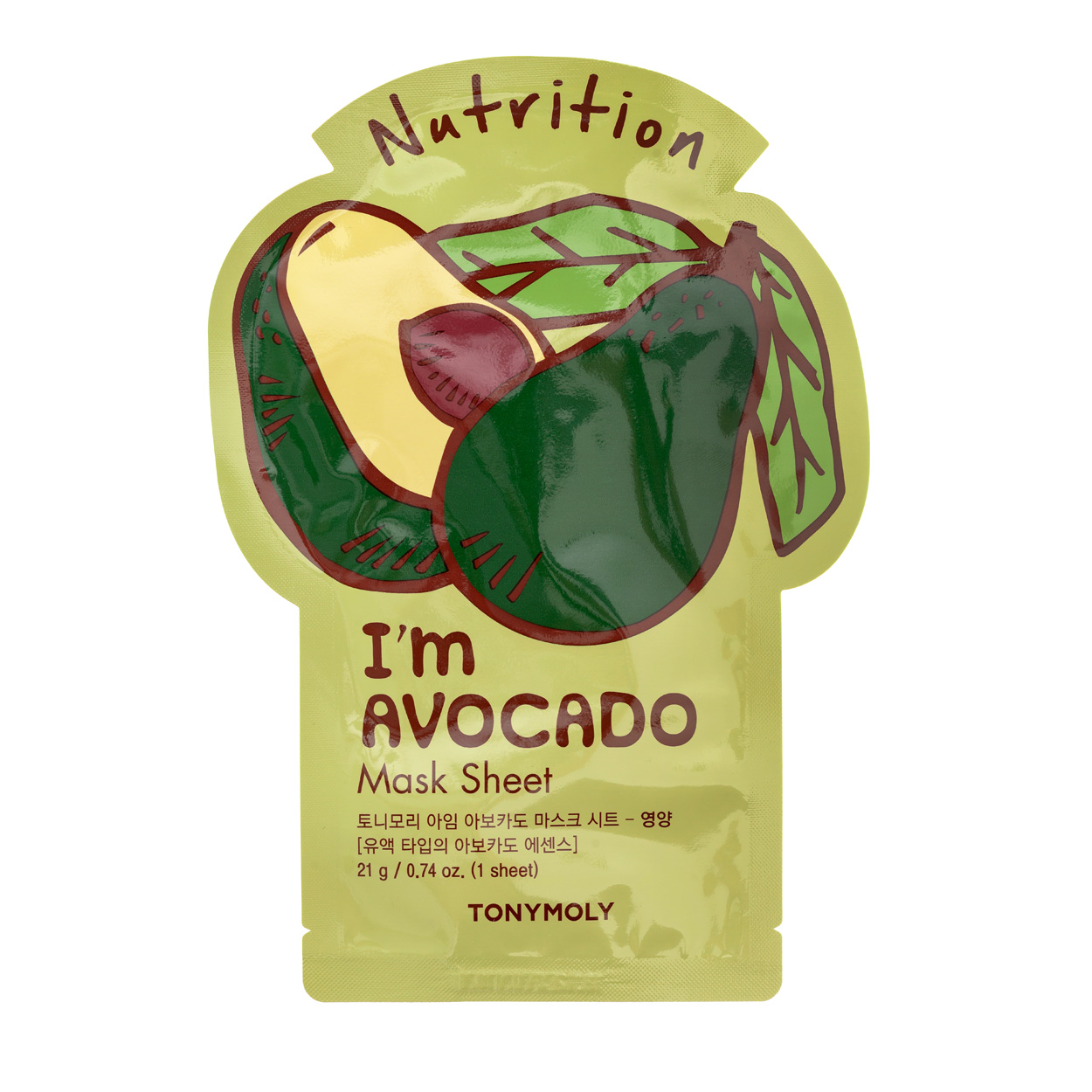 TONYMOLY I'm Real Avocado Mask Sheet Lakštinė veido kaukė su avokadais ...