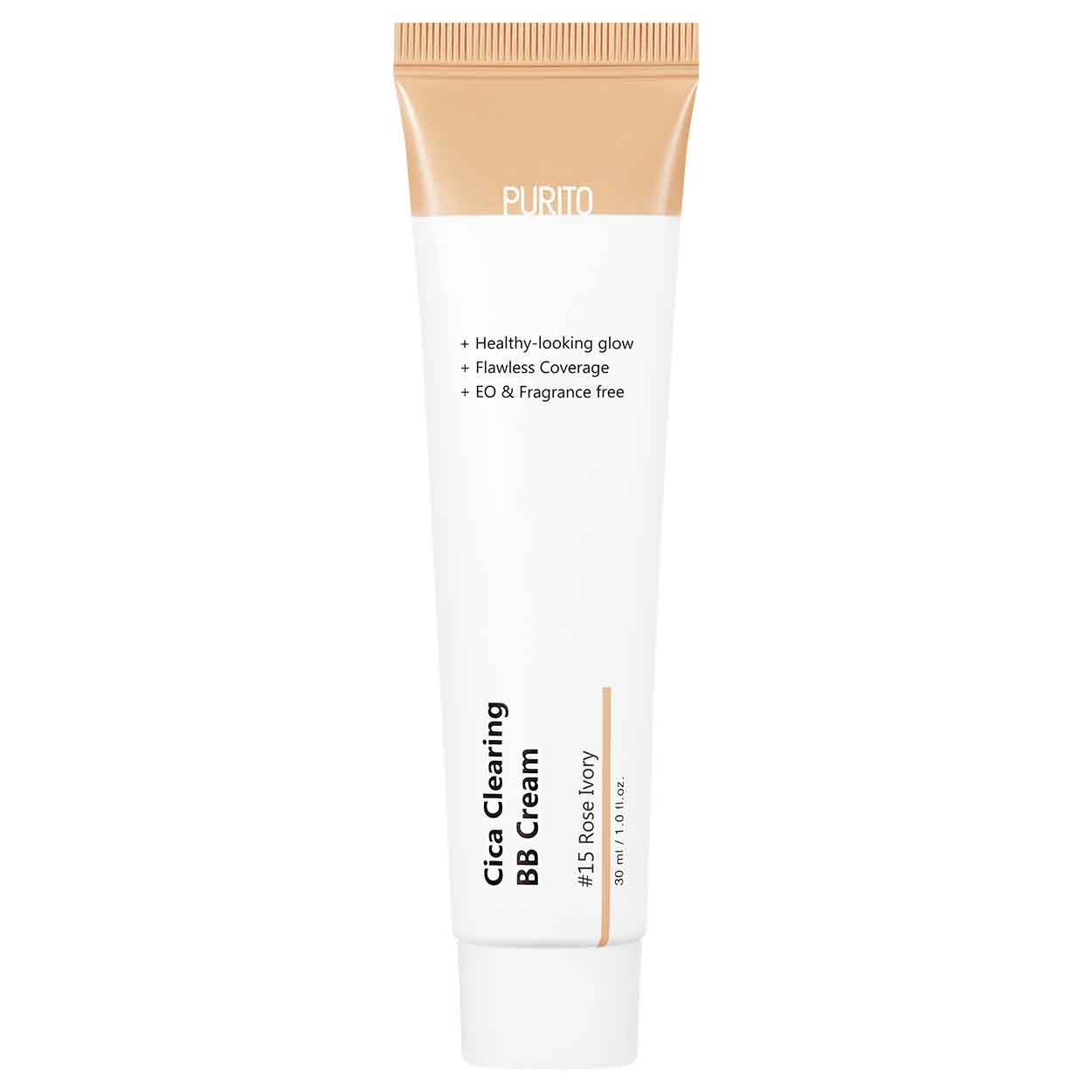 PURITO Cica Clearing BB Cream #15 Rose Ivory kremas, 30 ml - Azijos Namai